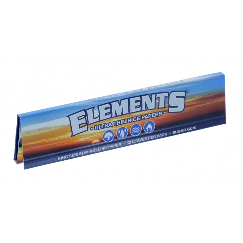Seda Elements Ultra Thin Rice Papers King Size Slim - Caixa com 50 livretos